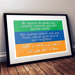 Welcome Your Neighbors Poster Sign // 2-sided // Protest Sign - Etsy