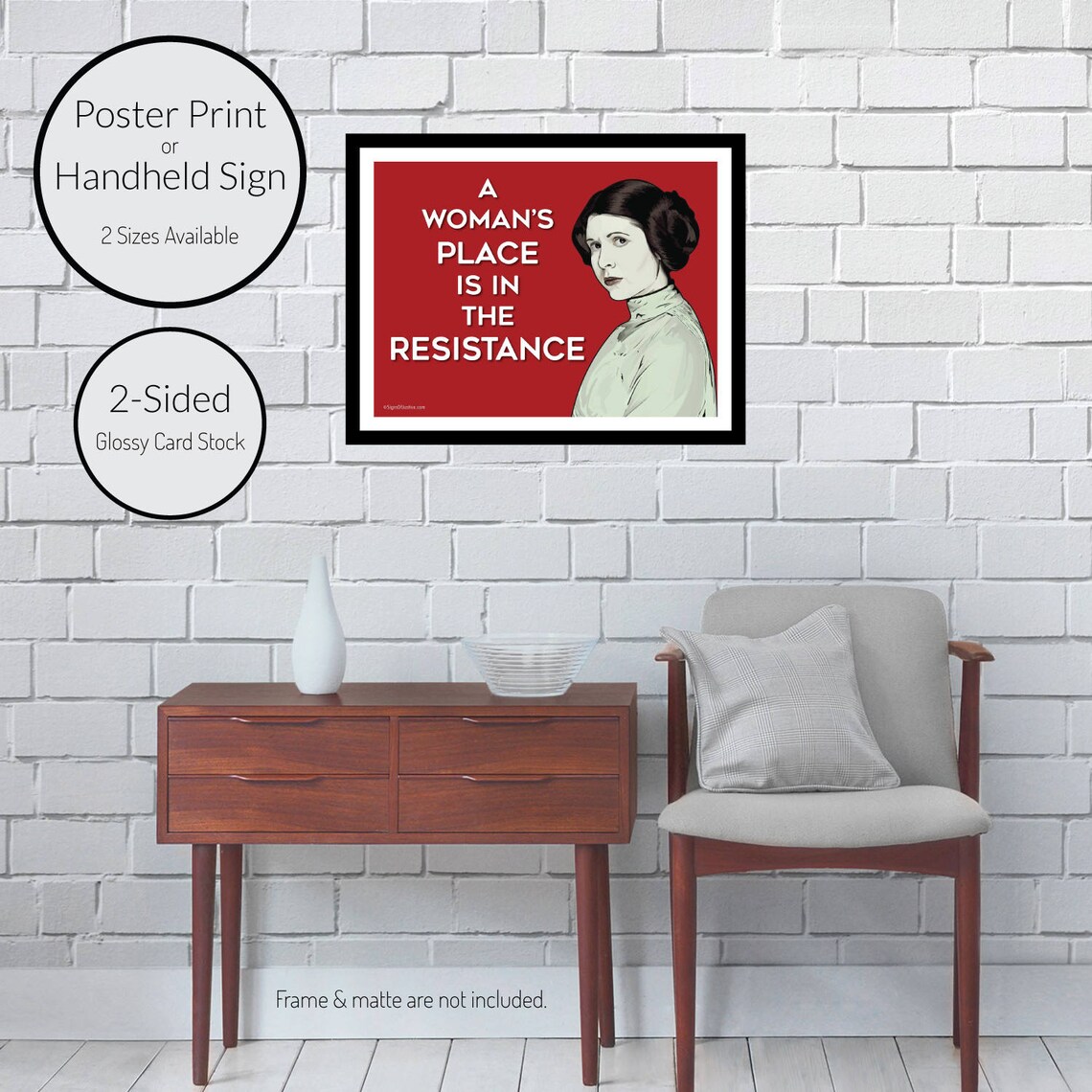 Princess Leia Resistance Poster Sign // 2-sided // Protest - Etsy