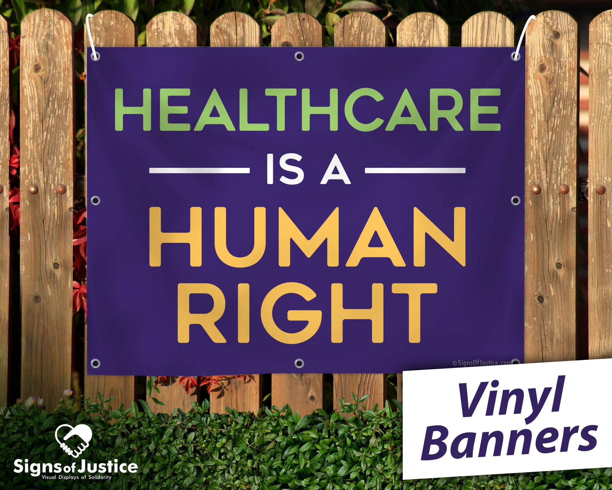 Vinyl Banner Healthcare is a Human Right | Etsy