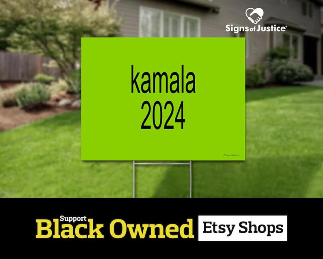Kamala Harris is a Brat 2024 Yard Sign // 2024 Campaign Election Sign ...