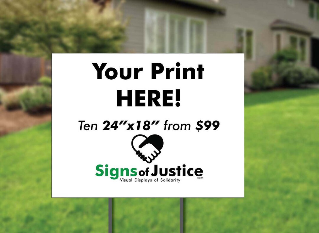 Ten Yard Signs CUSTOM 24x18 - Etsy
