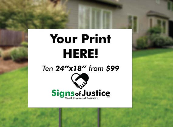 Ten Yard Signs CUSTOM 24x18 - Etsy
