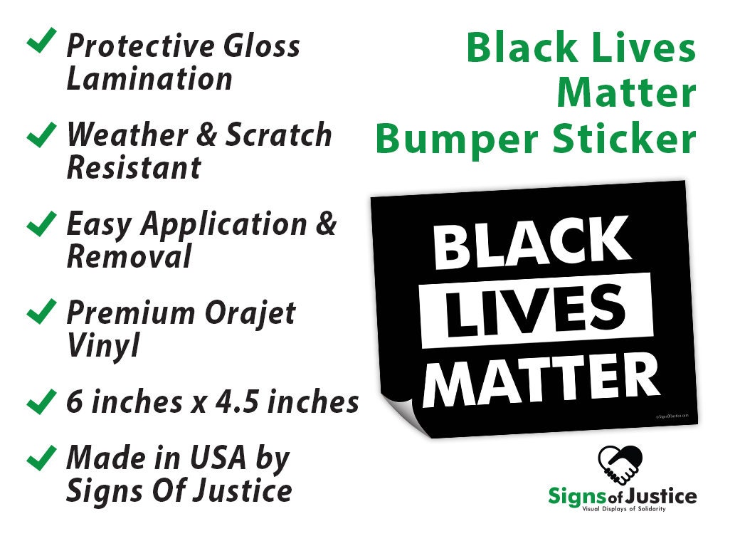 Black Lives Matter Bumper Sticker // 6x4.5 // Protective | Etsy