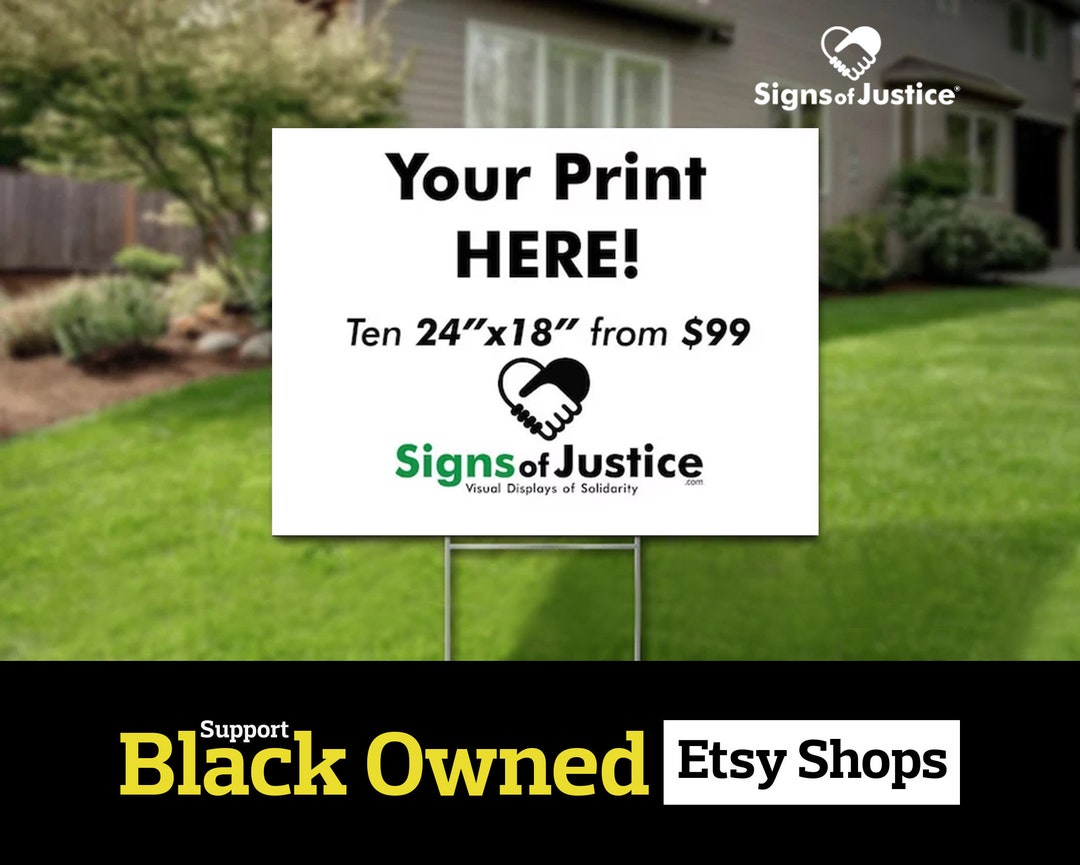Ten Yard Signs - CUSTOM 24"x18" - Etsy