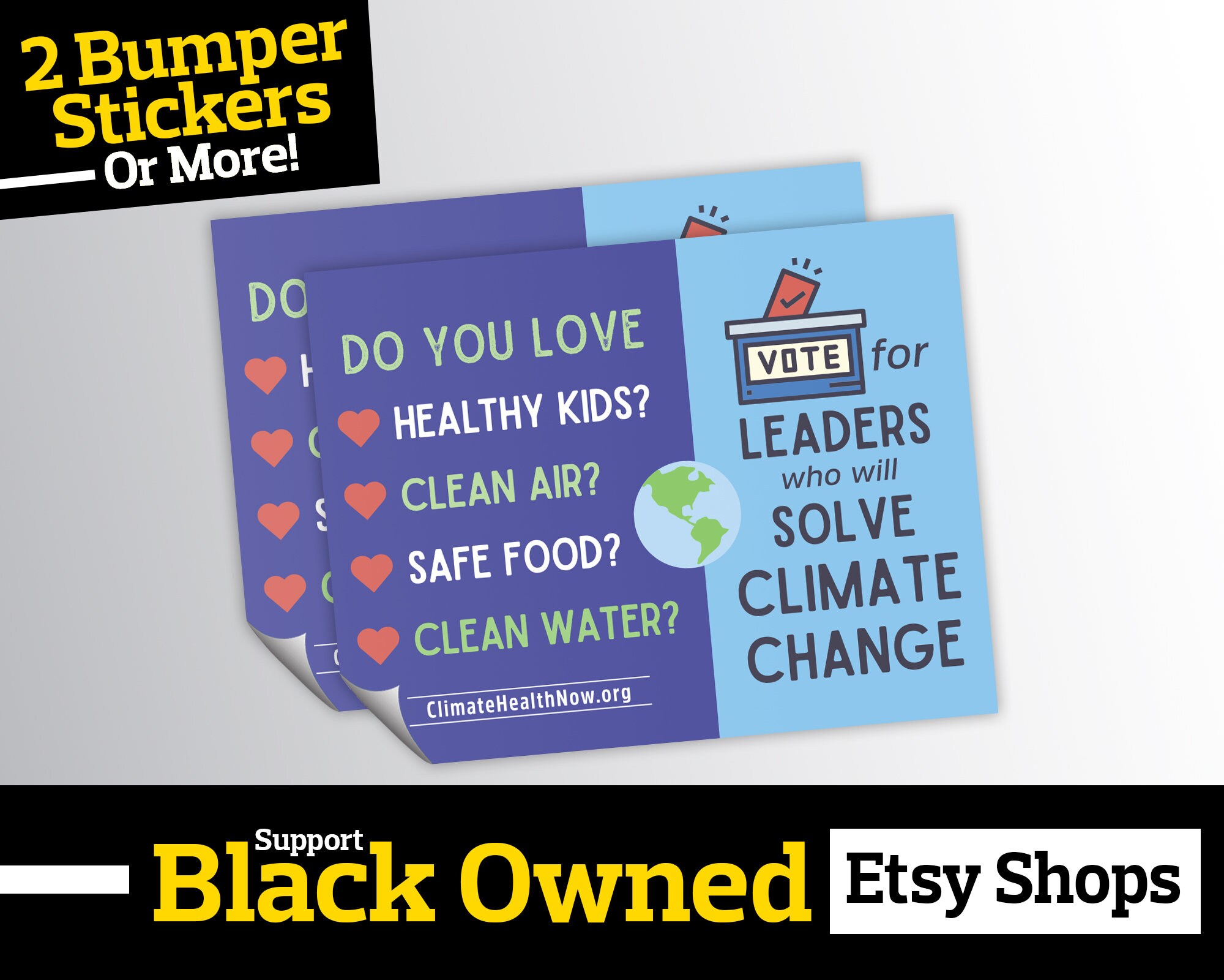 Climate Change Bumper Sticker // 6x4.5 // Gloss | Etsy