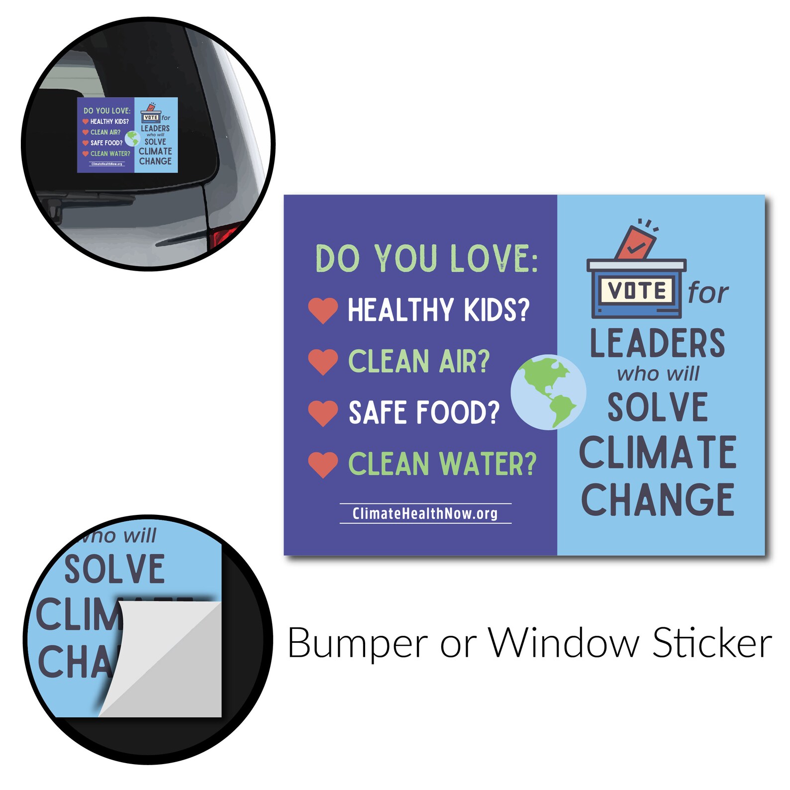 Climate Change Bumper Sticker // 6x4.5 // Gloss - Etsy