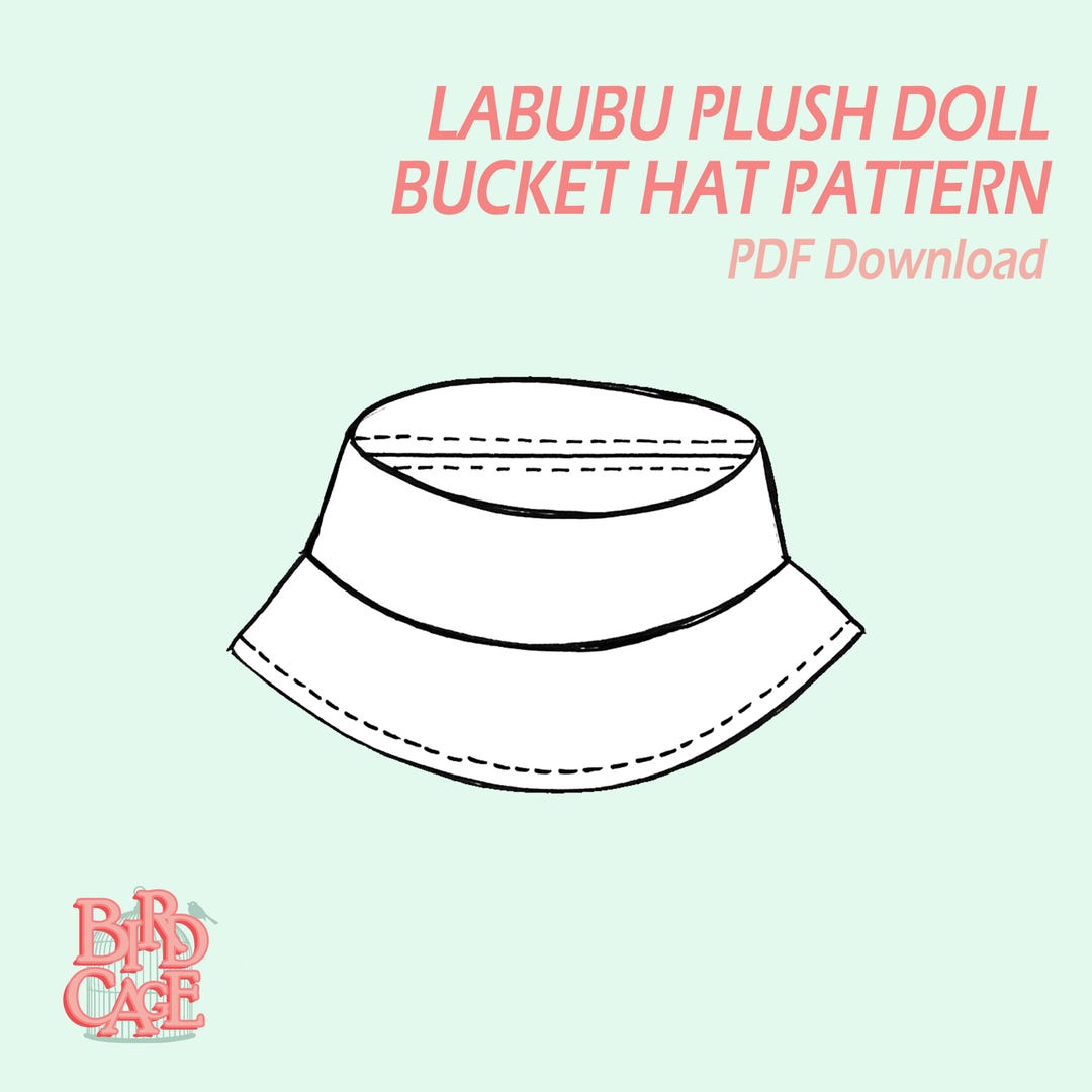 Bucket Hat Pattern for Labubu Plush Doll. PDF File - Etsy Canada