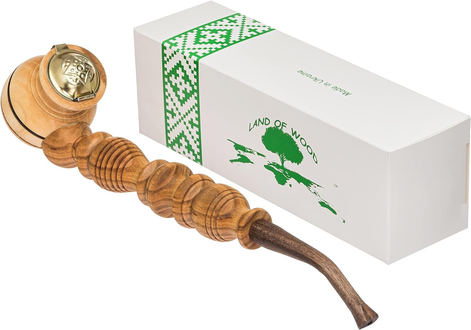 Handmade Wooden Smoking Pipe Metal Bowl Cover Tobacco - Etsy