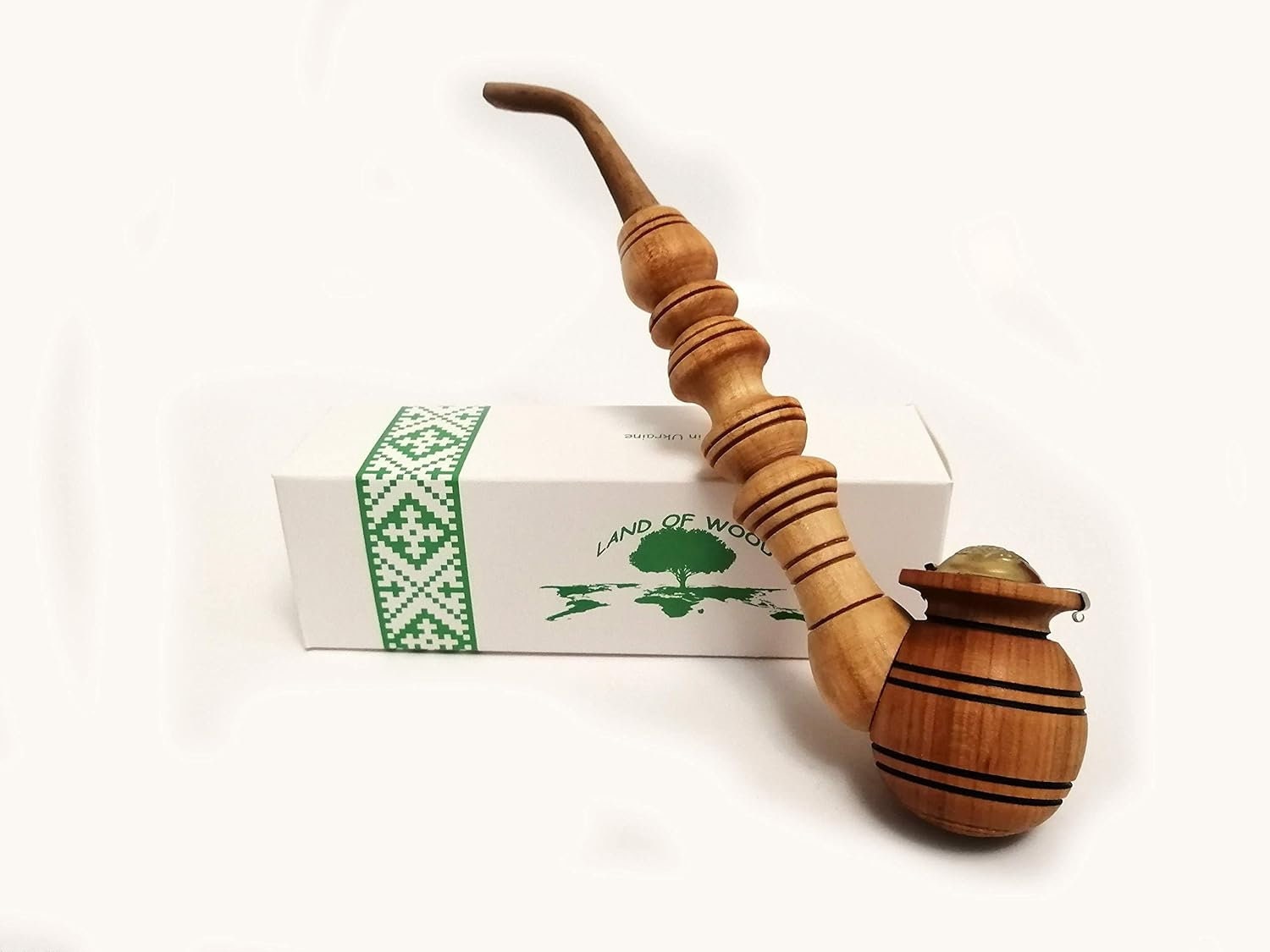 Handmade Wooden Smoking Pipe Metal Bowl Cover Tobacco - Etsy