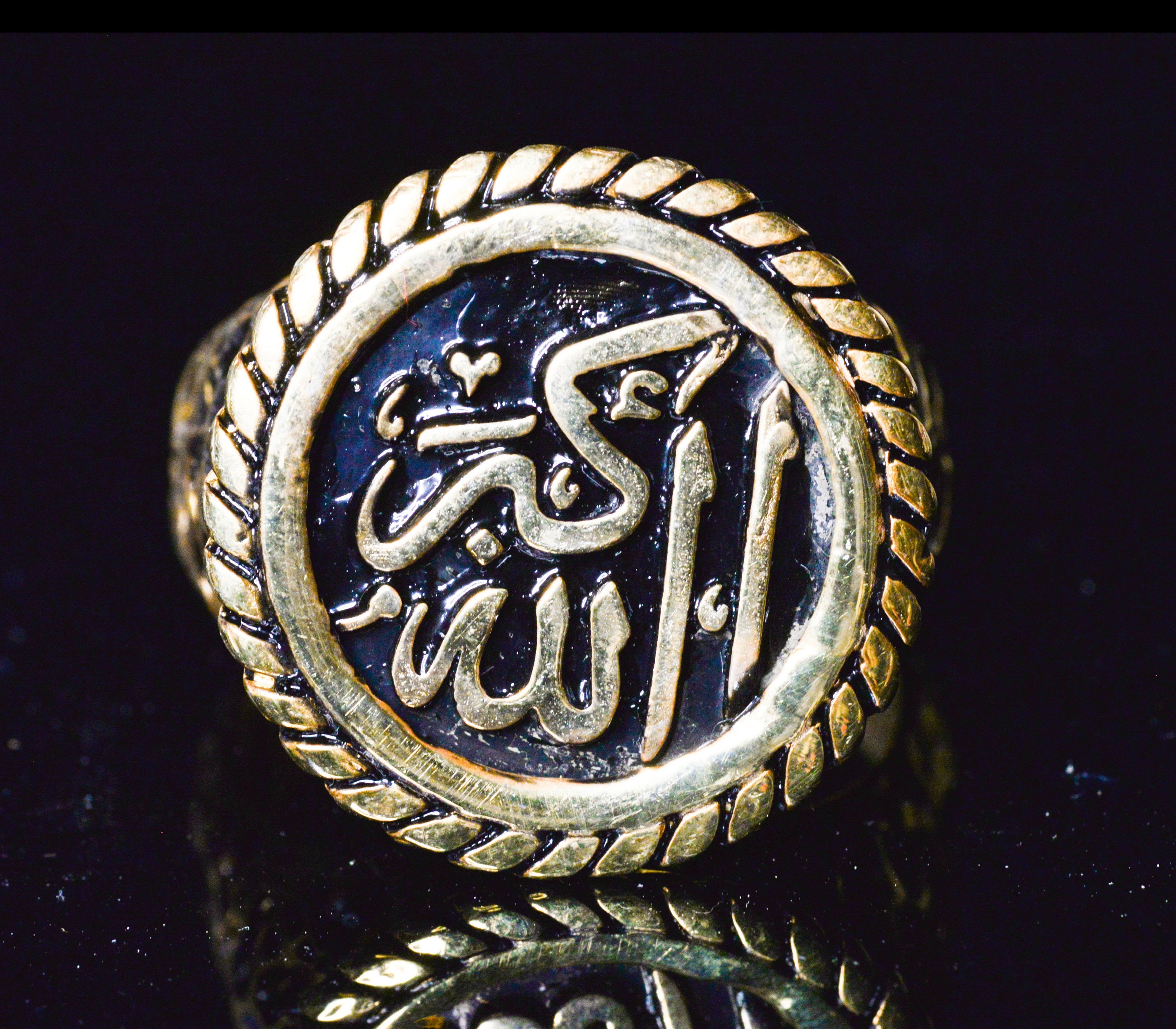 Unique Men's Ring Allah-u Akbar Muslim Ring Islamic | Etsy