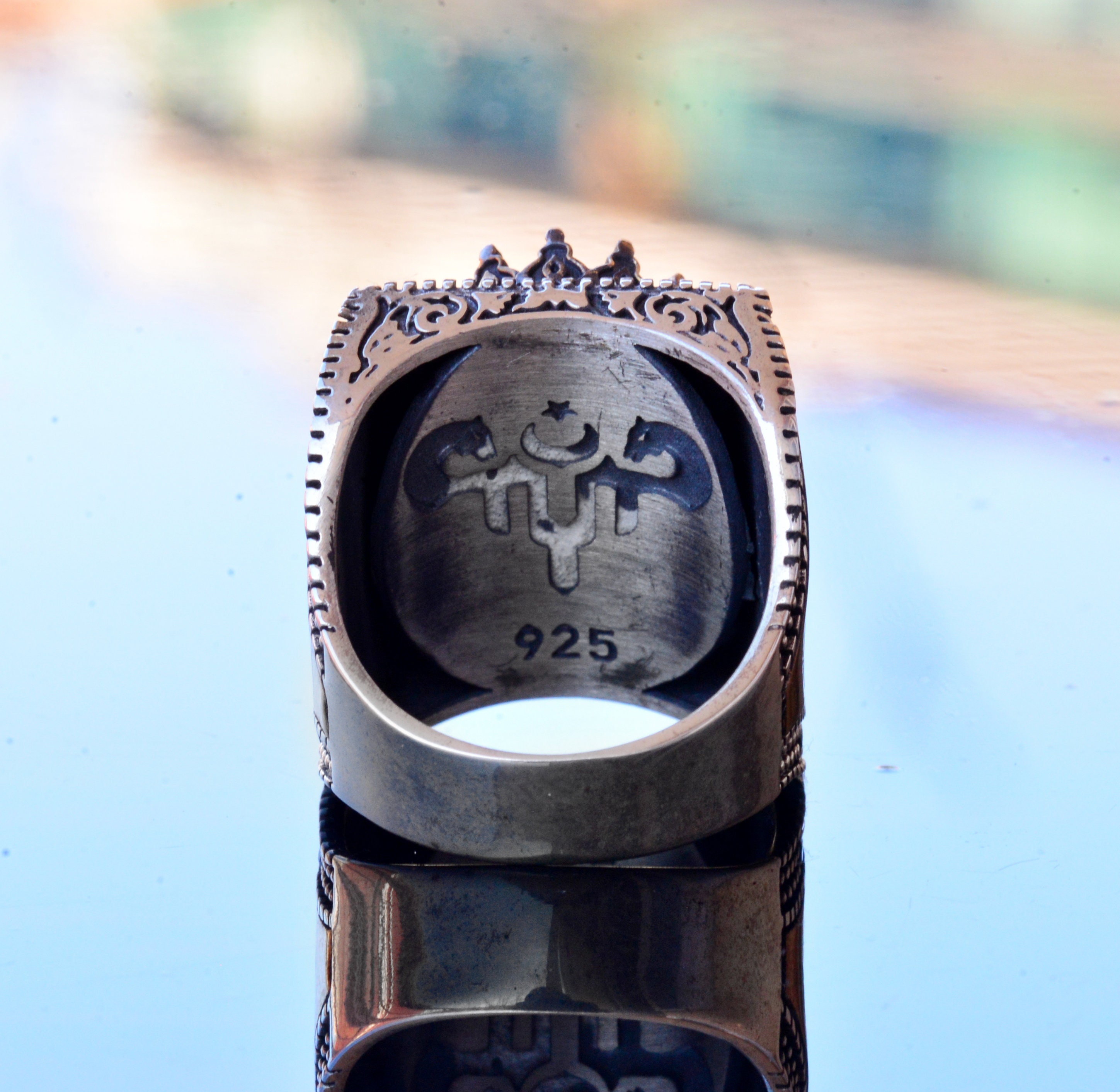 Solid Silver 925 Arabic Ring Islamic Ring Signet Seal Ring - Etsy