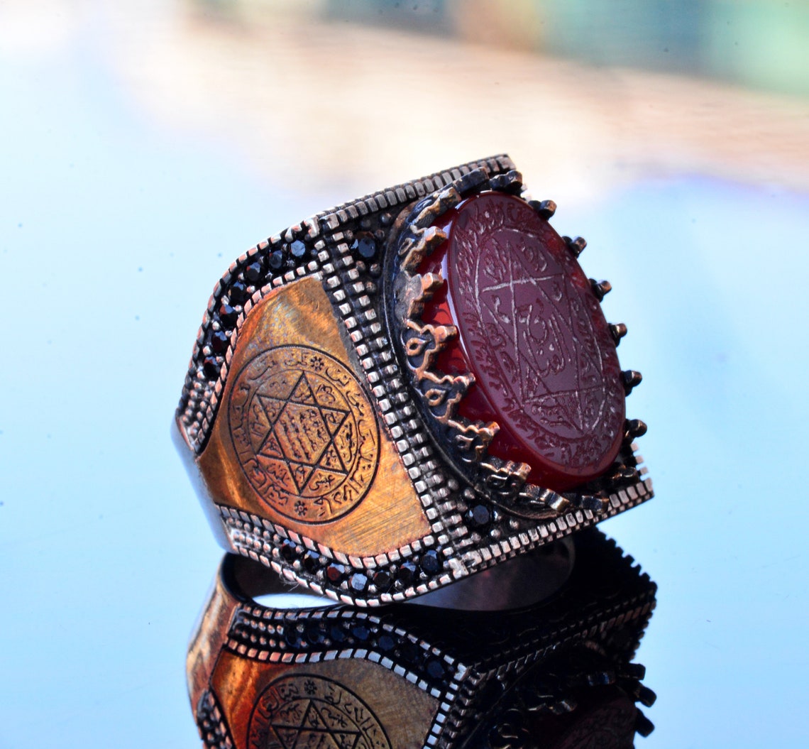 Solid Silver 925 Arabic Ring Islamic Ring Signet Seal Ring - Etsy