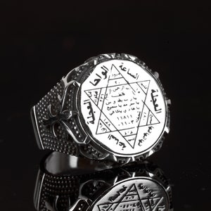 The Seal of Solomon Ring, 925 Sterling Silver Men's Ring, Handmade Ring ...