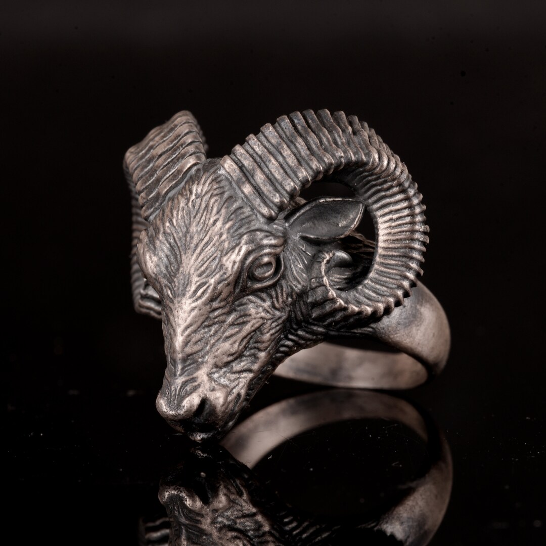Ram Head Ring, Handmade Animal Ring, Gothic Ring, Animals Ring, 925 ...