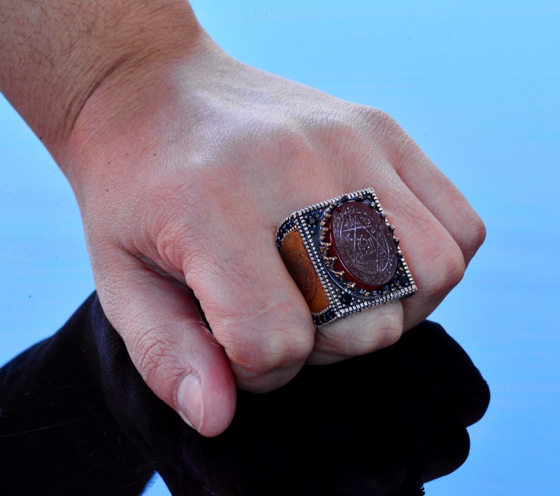 Solid Silver 925 Arabic Ring Islamic Ring Signet Seal Ring - Etsy