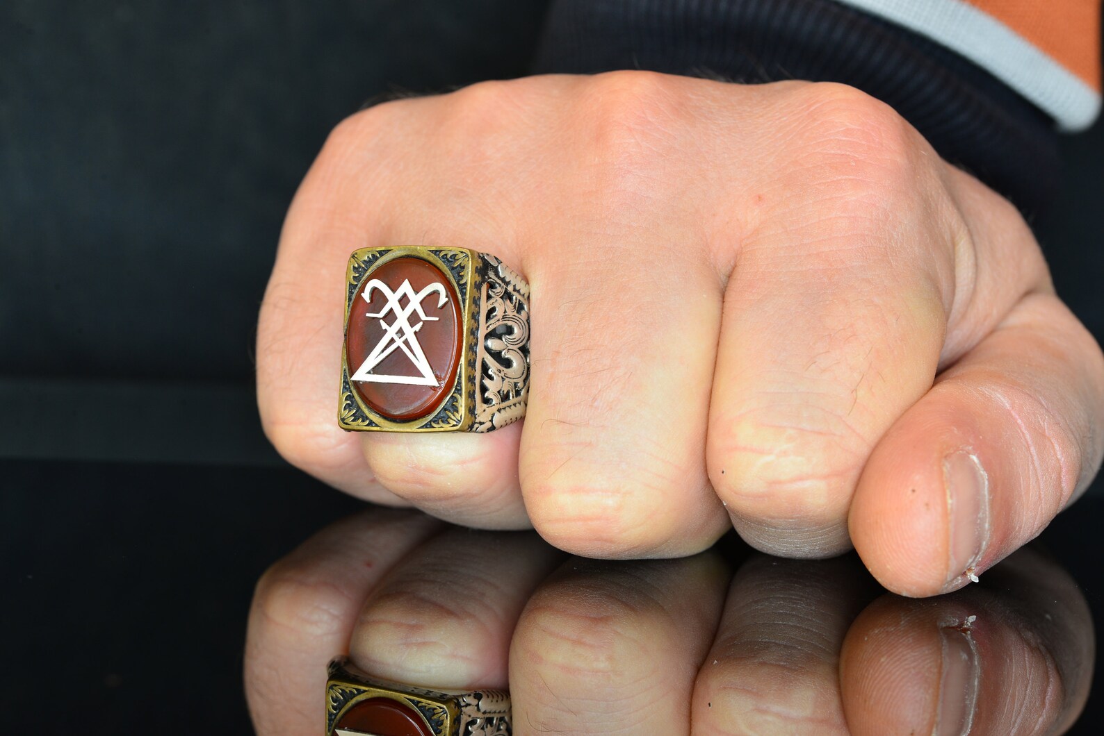 925 Sterling Silver Ring Satan Ring Satanic Ring Sigil of | Etsy