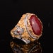 Genuine Real Natural Ruby Gemstone Men's Ring, King Ring, Byzantine ...