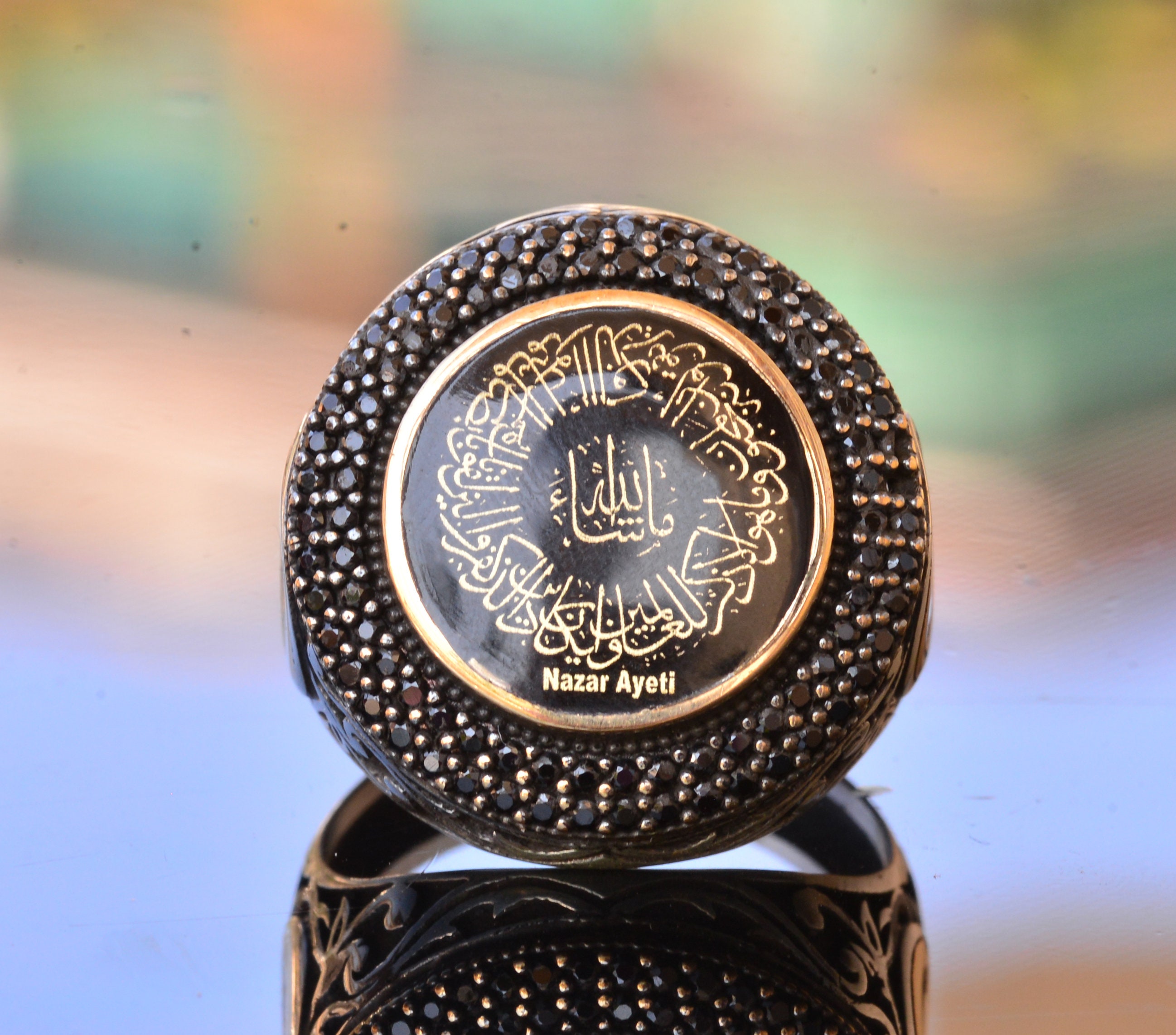 Sterling Silver Men Ring Silver Man Ring Muslim Ring Arabic | Etsy