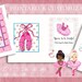Brunette Ballerina Unicorn Valentine Card Fuchsia Pink Sparkle Glitter ...