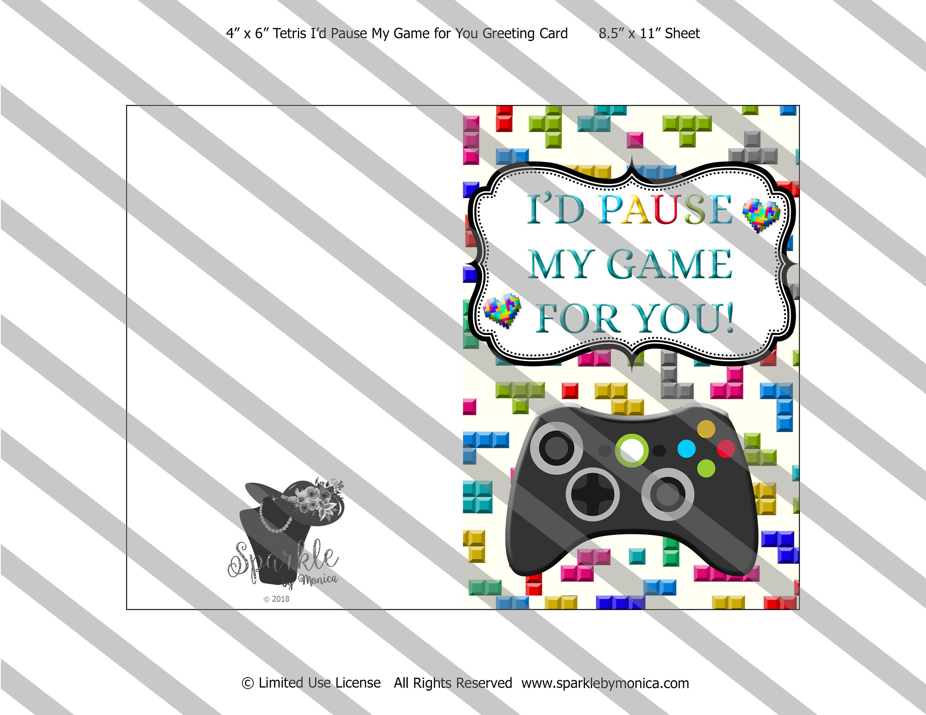 4x6 I'd Pause My Game for You Card, Video Gamer Card, Printable Card ...