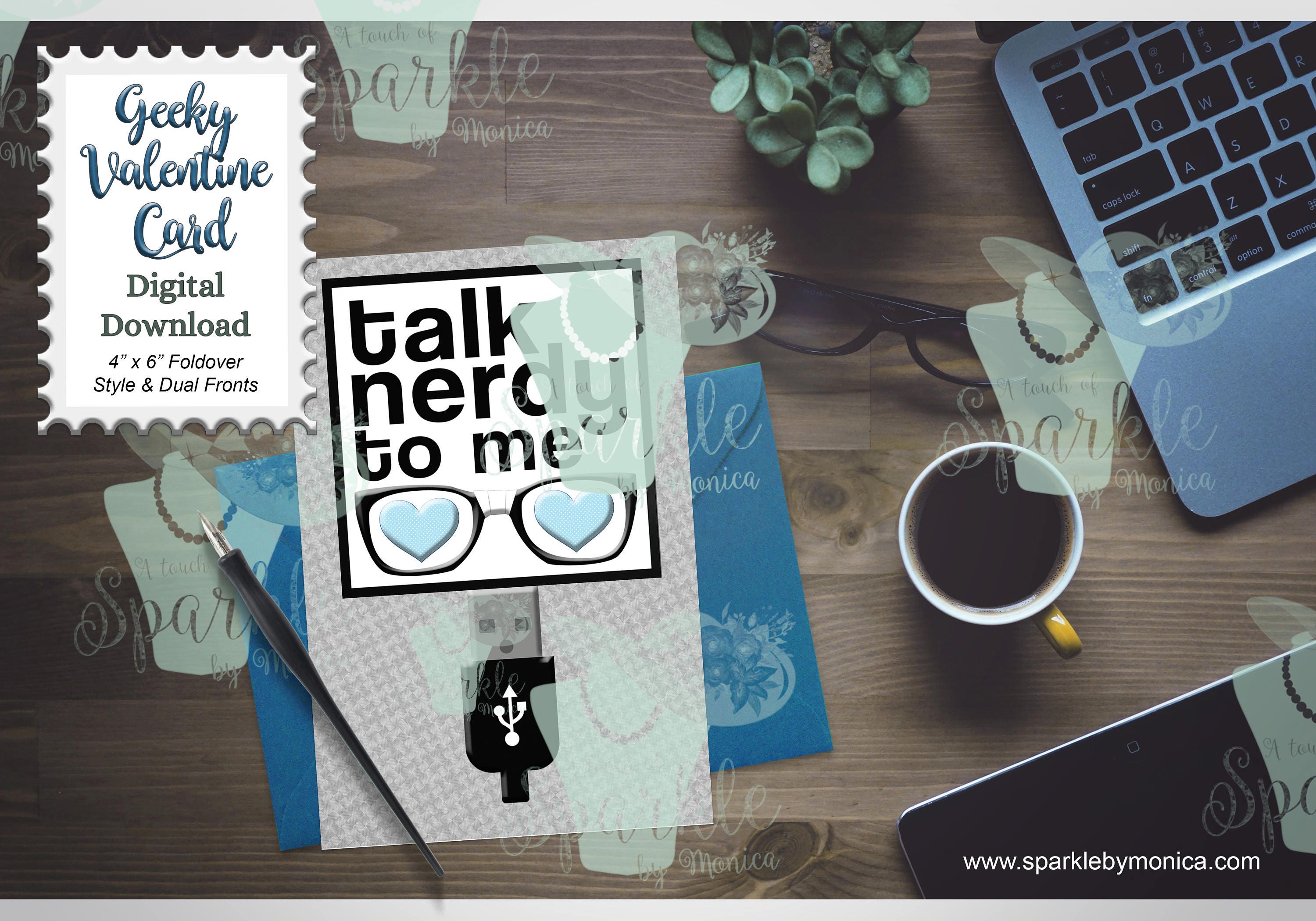 4x6 Talk Nerdy to Me Boy Card, Geeky Valentine Card, Printable Card ...