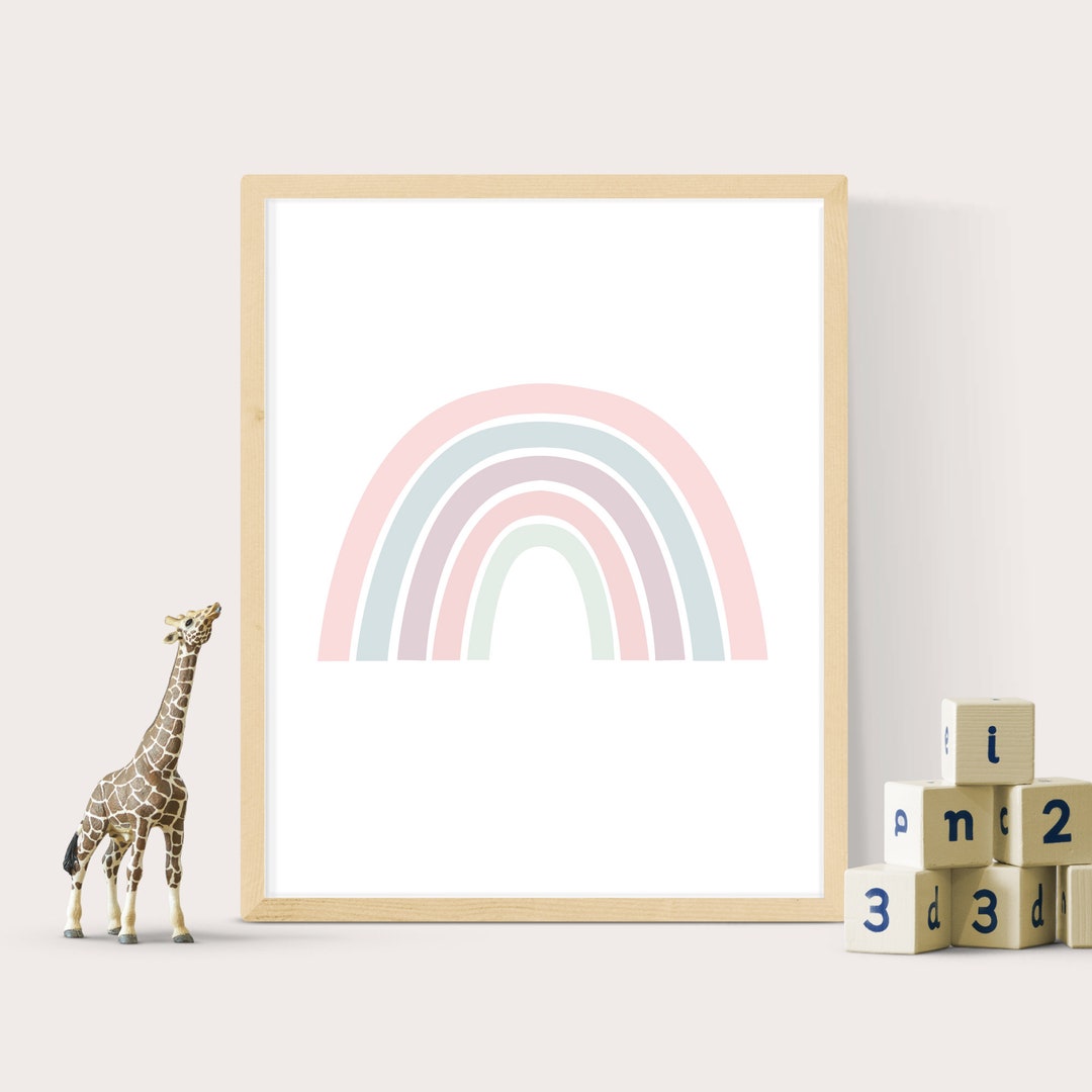 Pastel Rainbow Print, Girls Nursery Decor (digital Download) - Etsy