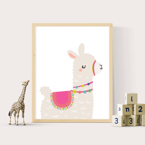 Llama Prints Llama Printable Alpaca Print Llama Wall Art - Etsy