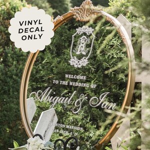 Custom Welcome Sign Decal for Mirror | Personalized Names & Dates ...