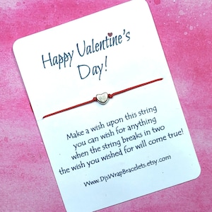 Happy Valentines Day Wish Bracelet, Friendship Bracelet, Best Friend ...