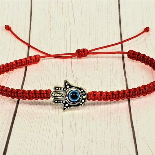 Hamsa Hand Red String Bracelet for Happiness Luck Health - Etsy