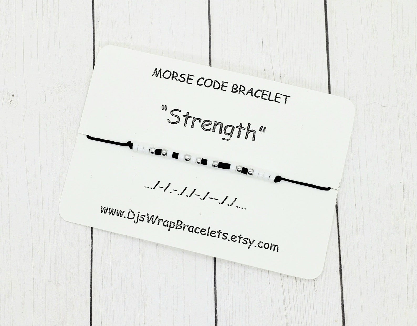 Strength Morse Code Bracelet Strong Morse Code Bracelet - Etsy