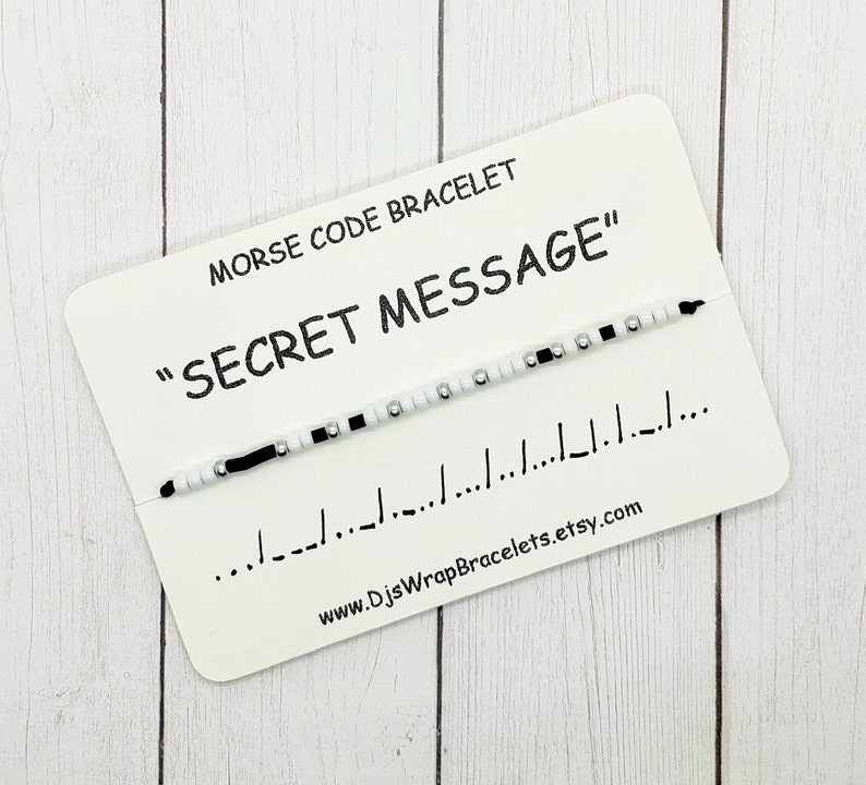 Secret Message Morse Code Bracelet Custom Bracelet - Etsy