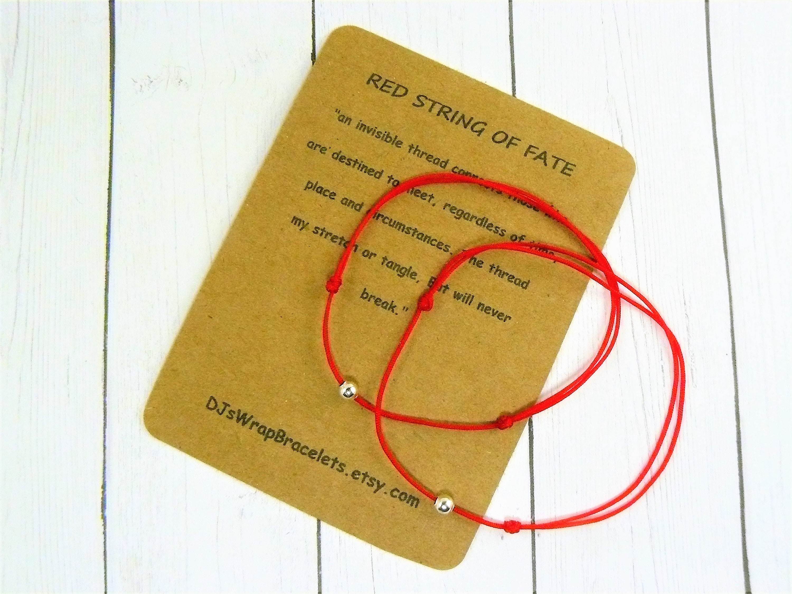 Red String of Fate Couples Bracelet Set Red Thread Bracelet - Etsy