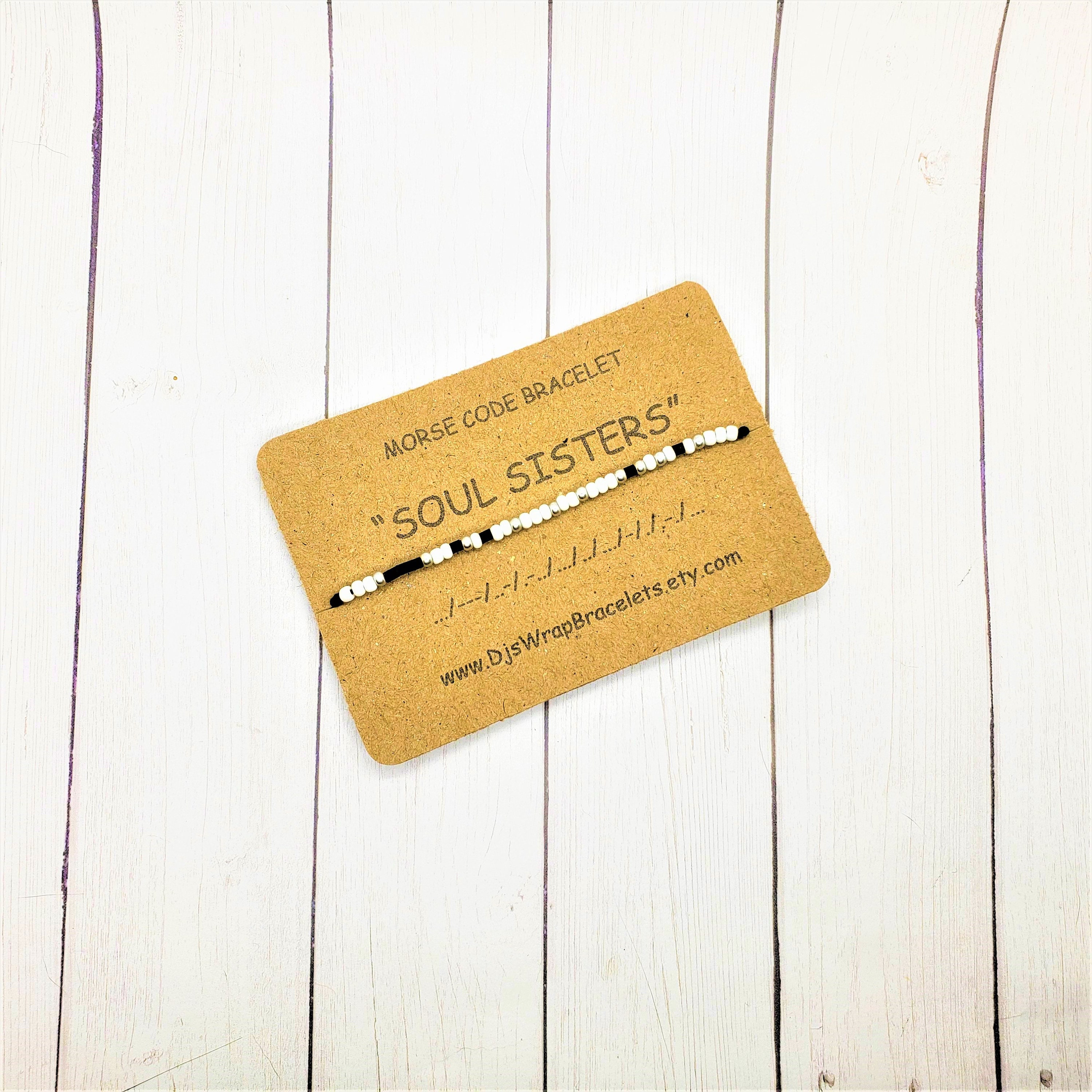 Soul Sisters Morse Code Bracelet Friendship Bracelet Best | Etsy