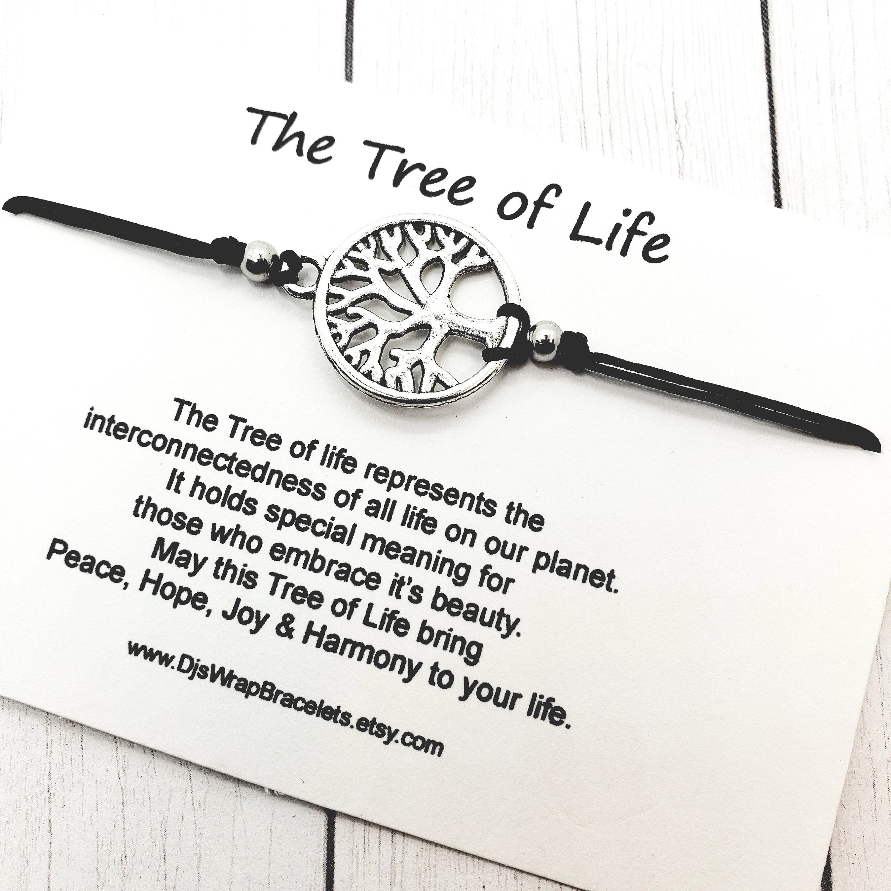 Tree of Life Bracelet, Family Tree, Adjustable Bracelet, Good Luck ...
