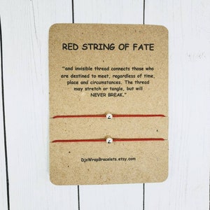 Red String of Fate Couples Bracelet Set Red Thread Bracelet - Etsy