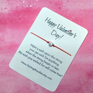 Happy Valentines Day Wish Bracelet, Friendship Bracelet, Best Friend ...