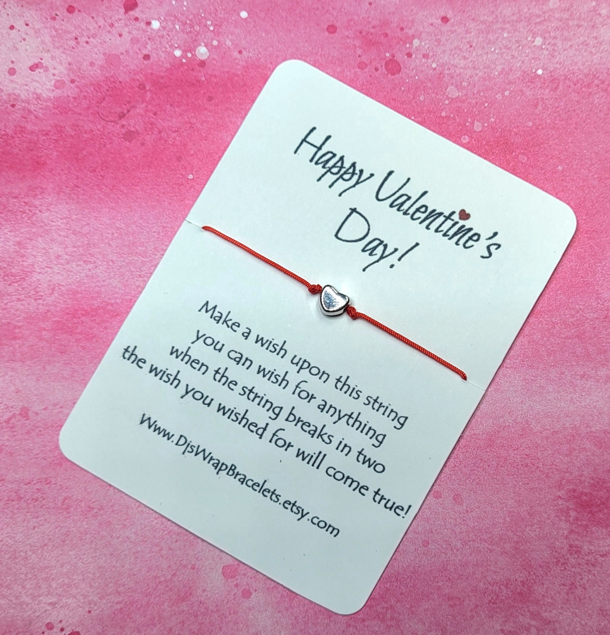 Happy Valentines Day Wish Bracelet, Friendship Bracelet, Best Friend ...