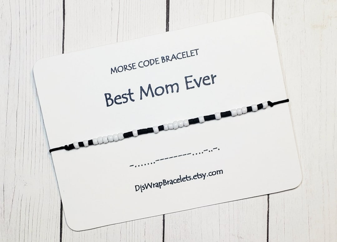 Best Mom Ever Morse Code Bracelet, Gift for Mom, Mother's Day Gift ...