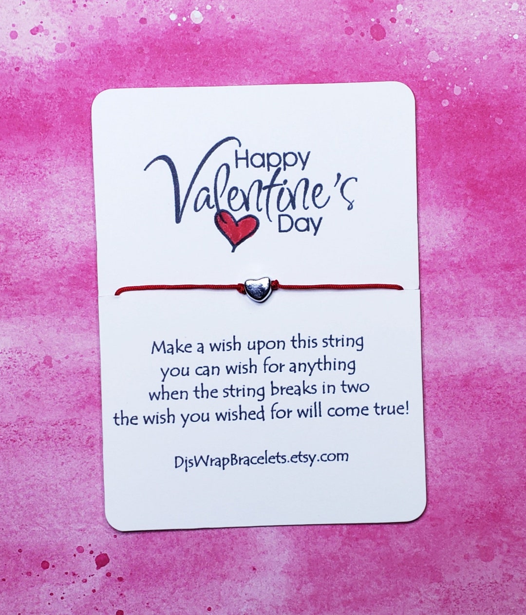 Happy Valentine's Day Wish Bracelet, Best Friend Friendship Bracelet ...