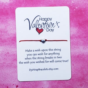 Happy Valentine's Day Wish Bracelet, Best Friend Friendship Bracelet ...