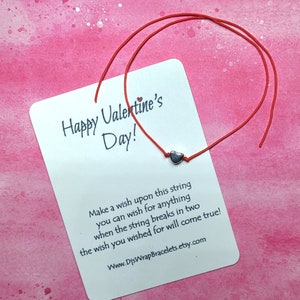 Happy Valentines Day Wish Bracelet, Friendship Bracelet, Best Friend ...