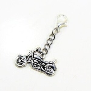 Motorcycle Zipper Pull Charm, Biker Gift, Biker Jewelry, Motorcycle ...