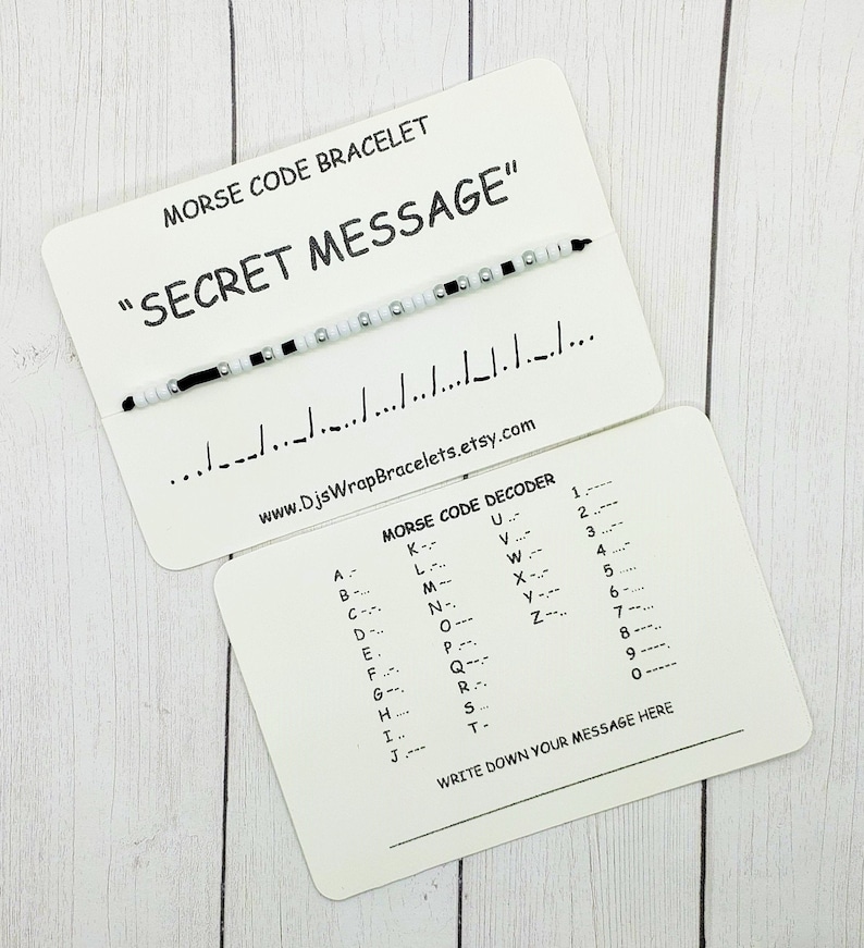 Secret Message Morse Code Bracelet Custom Bracelet | Etsy