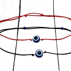 Evil Eye Anklet, Red String Ankle Bracelet, Protection Anklet, Black ...