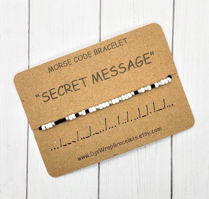 Secret Message Morse Code Bracelet Custom Bracelet - Etsy