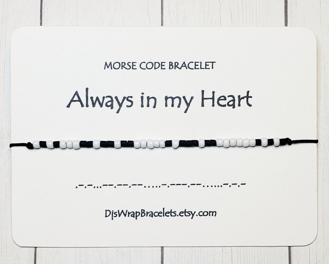 Always in My Heart Morse Code Bracelet, Bereavement Gift, Memorial Gift ...