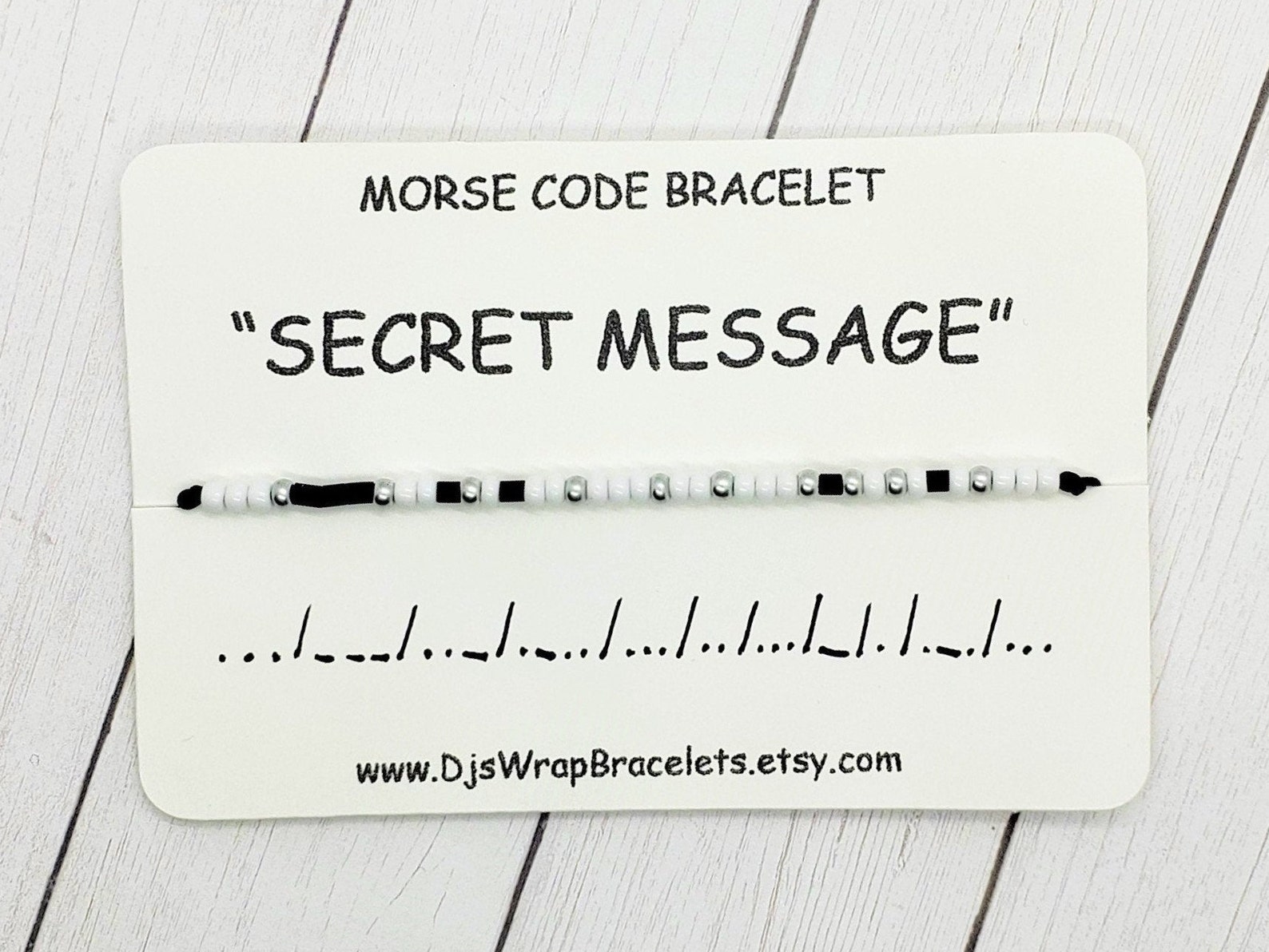 Secret Message Morse Code Bracelet Custom Bracelet - Etsy
