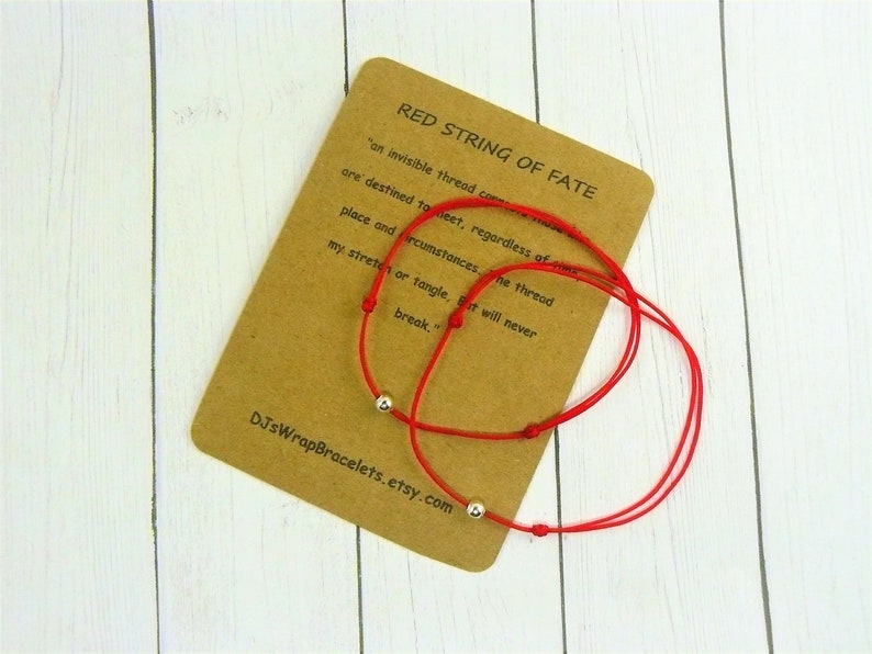 Red String of Fate Couples Bracelet Set, Red Thread Bracelet, Couples ...