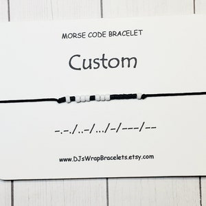 Custom Morse Code Bracelet, Personalized Morse Code Jewelry, Friendship ...